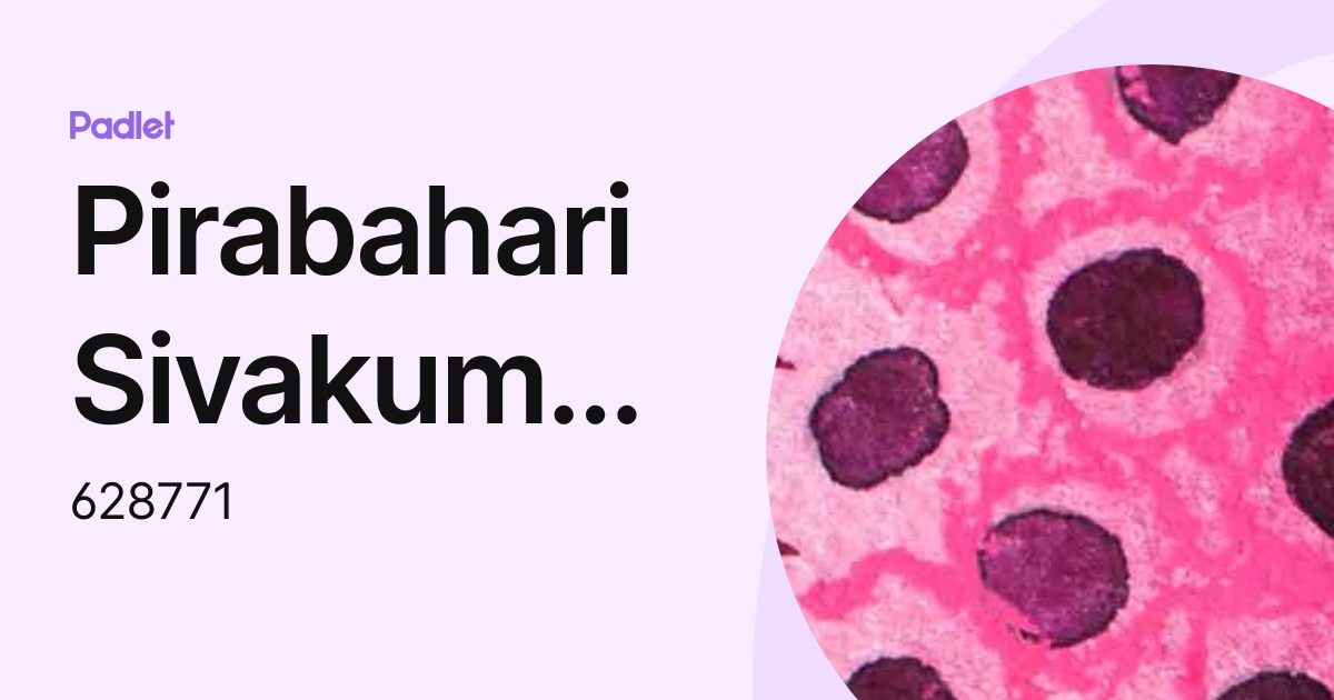 Pirabahari Sivakumaran - Beryl Ford PS (1415) (628771) profile | Padlet