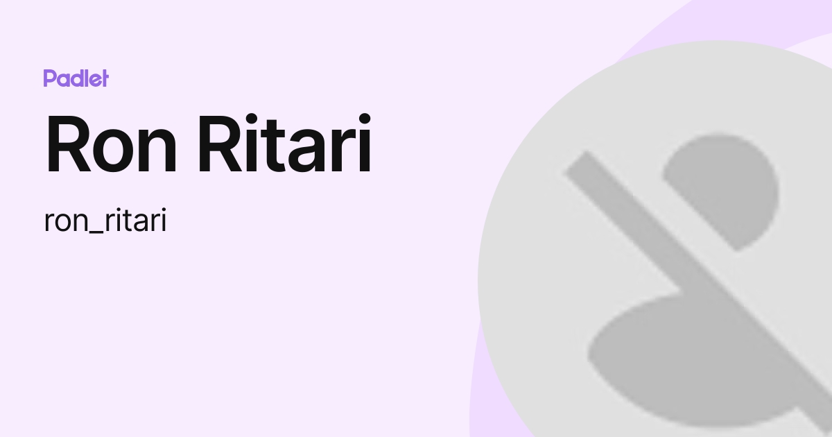 Ron Ritari (ron_ritari) profile | Padlet