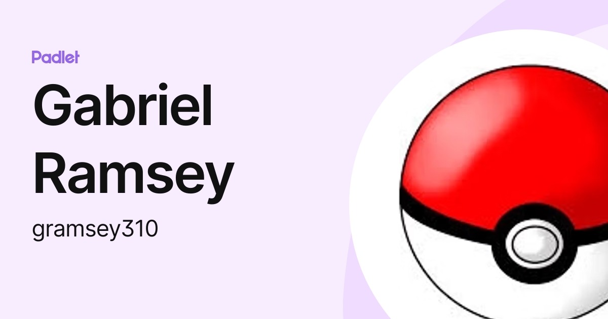 Gabriel Ramsey (gramsey310) profile | Padlet