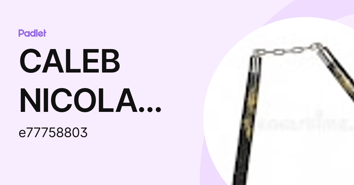 CALEB NICOLAS SEBASTIAN CABRERA CABANILLAS (e77758803) profile | Padlet