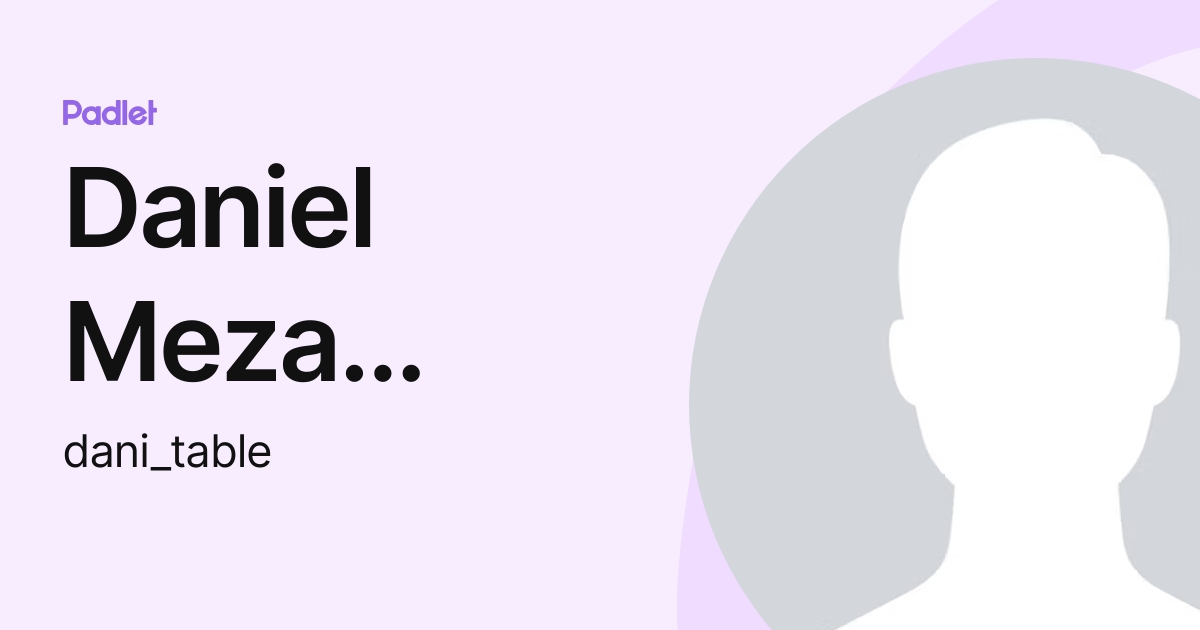 Daniel Meza Corona (dani_table) profile | Padlet