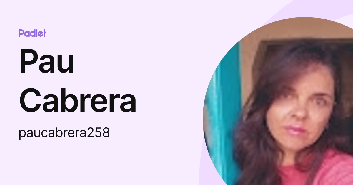 Pau Cabrera (paucabrera258) profile | Padlet