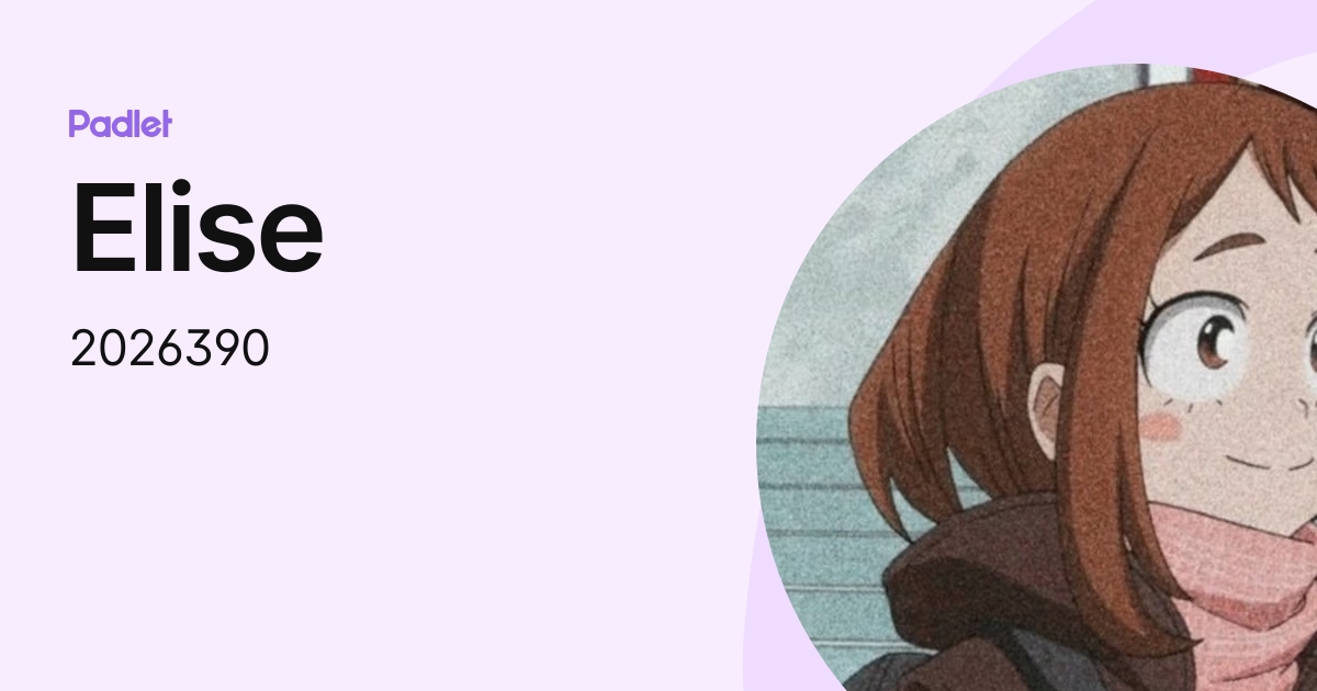 Elise (2026390) profile | Padlet