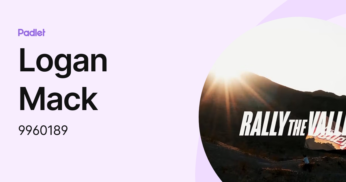 Logan Mack (9960189) profile | Padlet