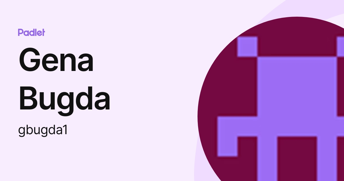 Gena Bugda (gbugda1) profile | Padlet