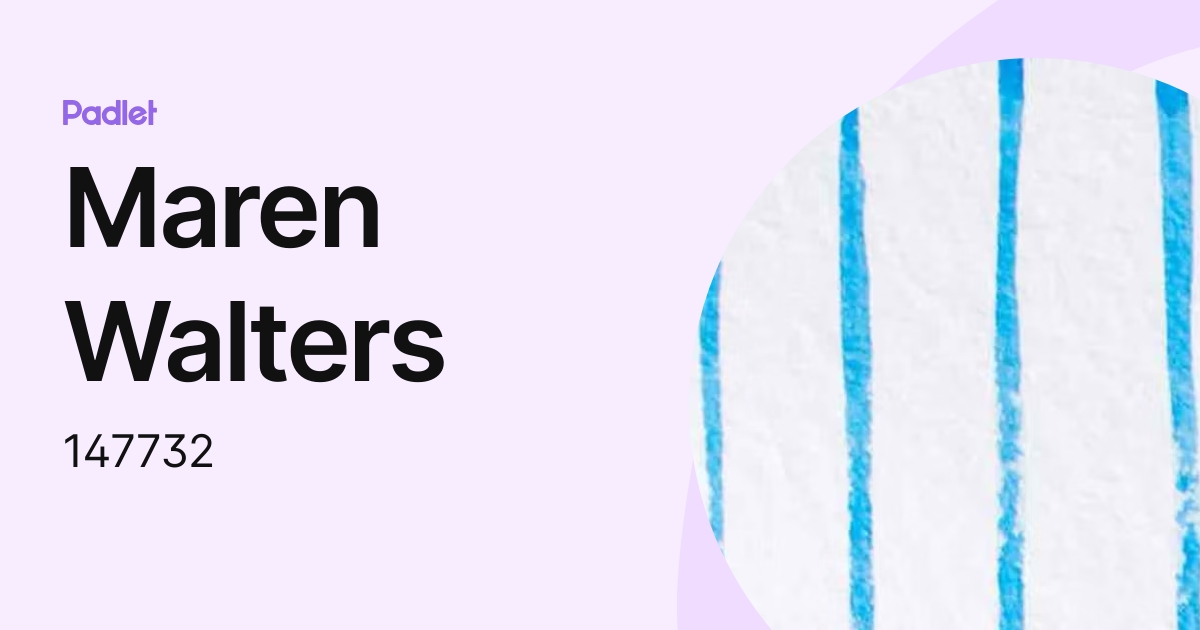 Maren Walters (147732) profile | Padlet