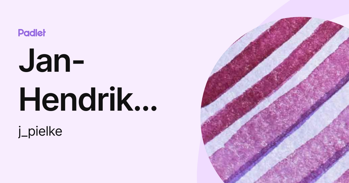 Jan-Hendrik Pielke (j_pielke) profile | Padlet