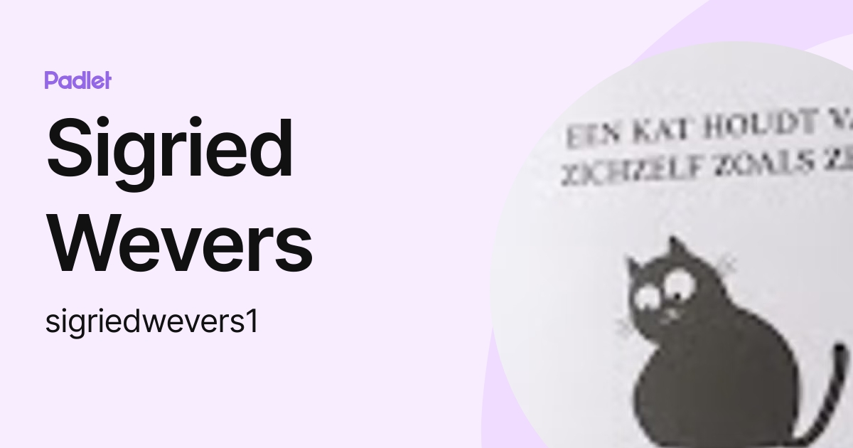 Sigried Wevers (sigriedwevers1) profile | Padlet