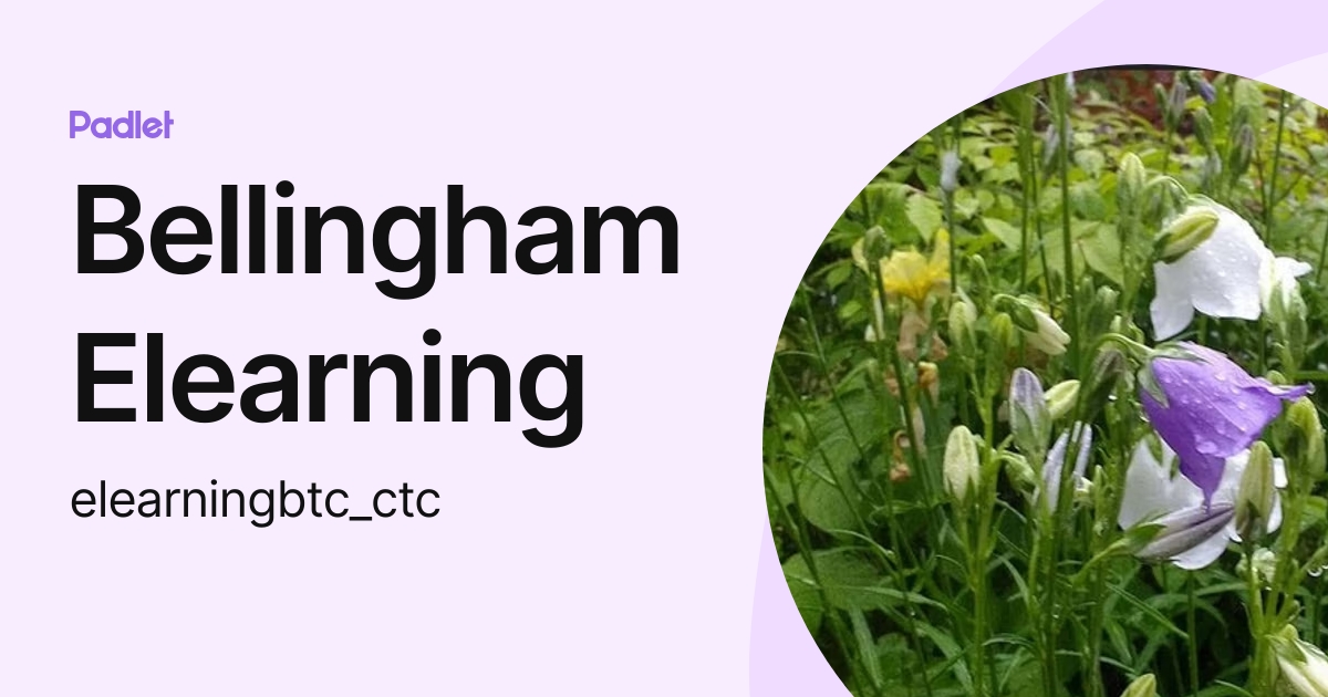 Bellingham Elearning (elearningbtc_ctc) profile | Padlet