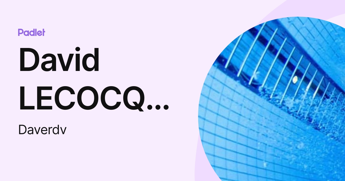 David LECOCQ E2 (Daverdv) profile | Padlet