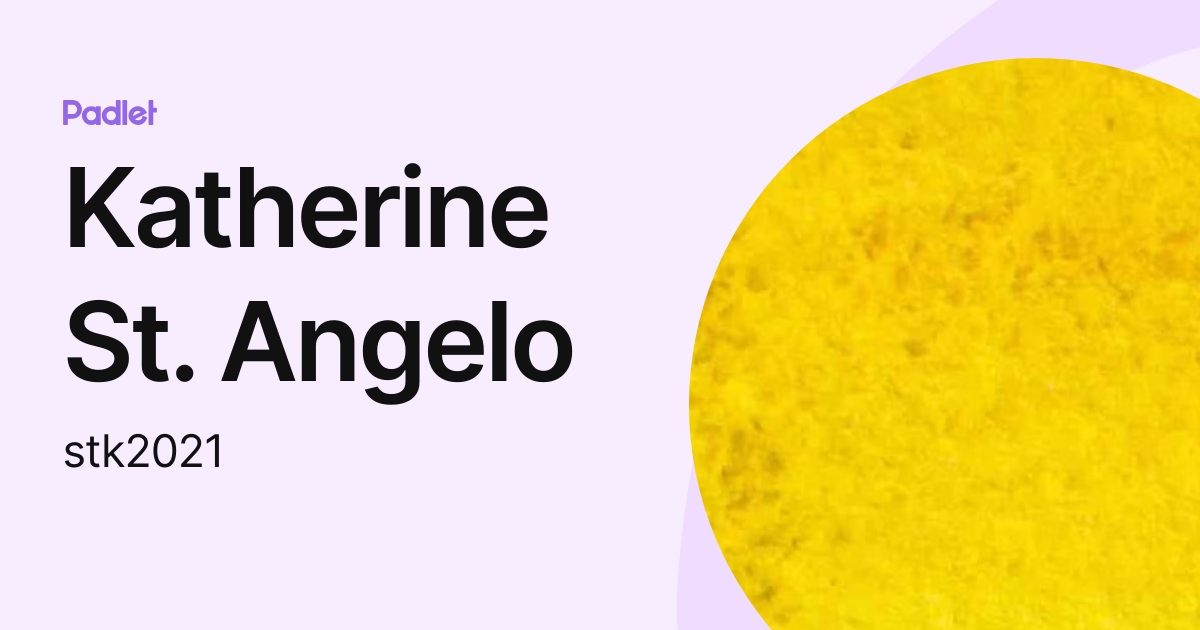 Katherine St. Angelo (stk2021) profile | Padlet