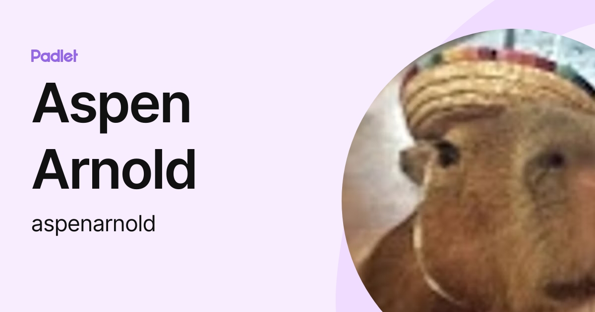 Aspen Arnold (aspenarnold) profile | Padlet