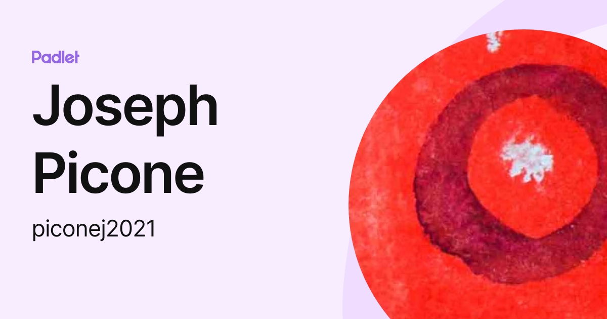 Joseph Picone (piconej2021) profile | Padlet