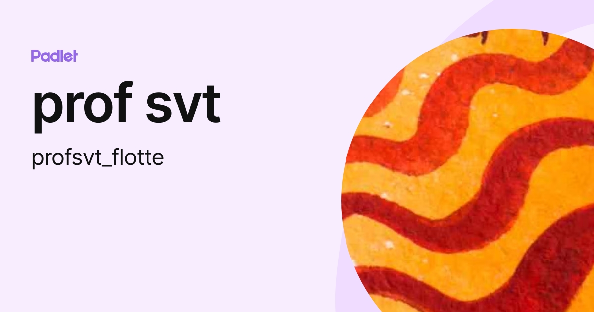 prof svt (profsvt_flotte) profile | Padlet