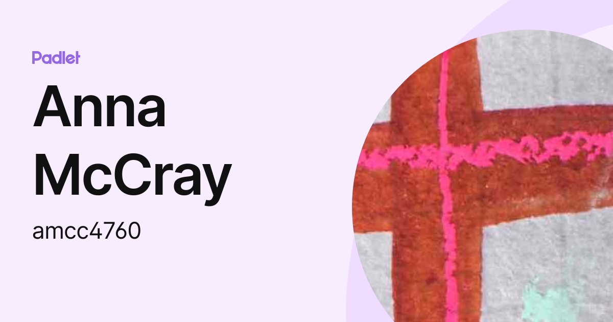 Anna McCray (amcc4760) profile | Padlet