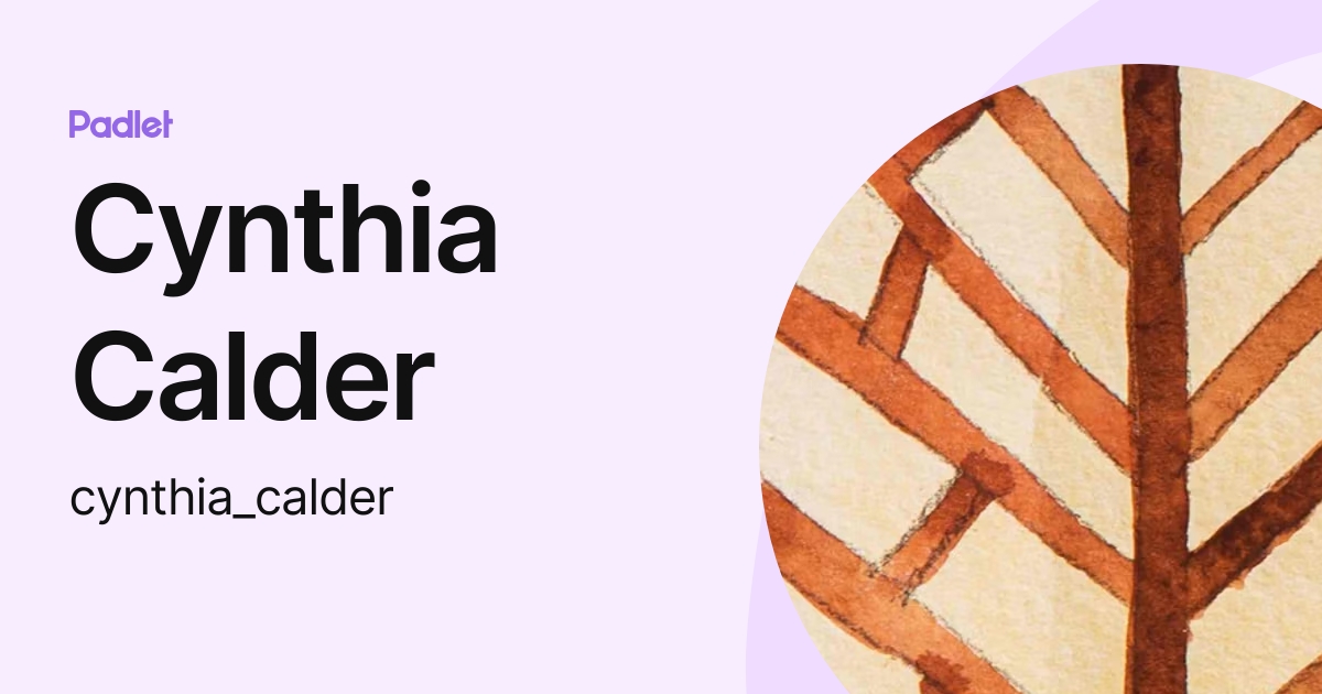 Cynthia Calder (cynthia_calder) profile | Padlet