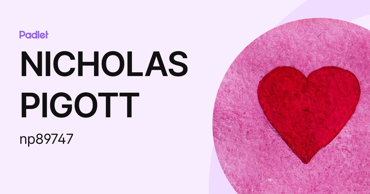 NICHOLAS PIGOTT (np89747) profile | Padlet