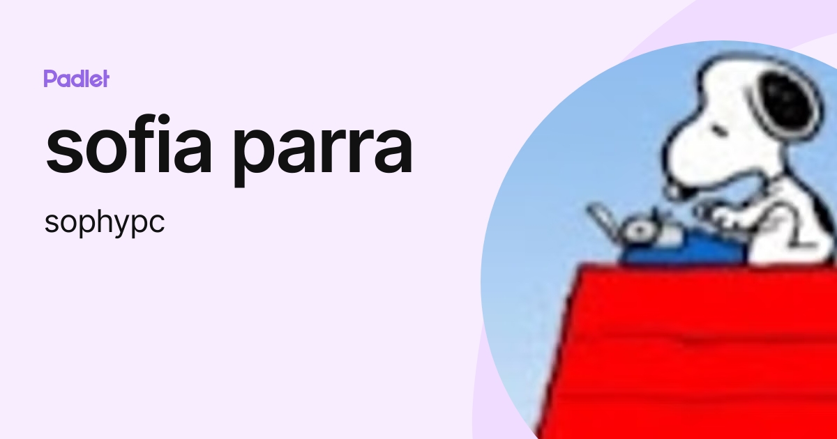 sofia parra (sophypc) profile | Padlet