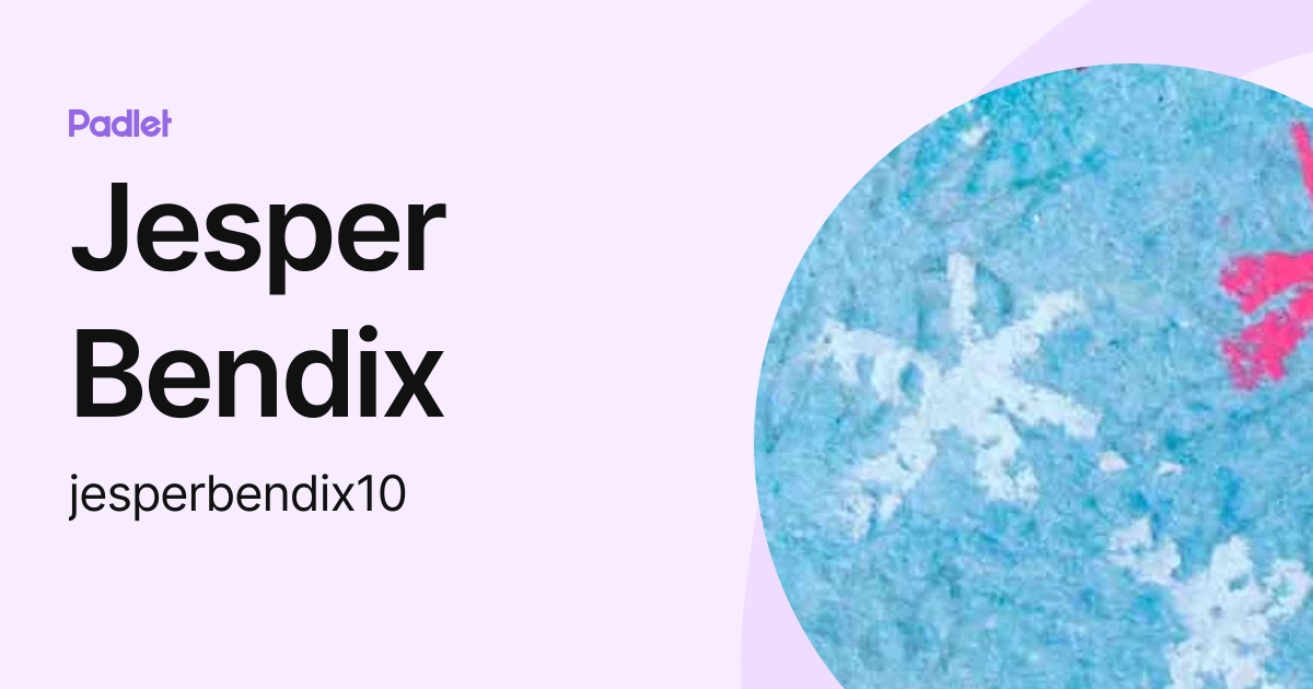 Jesper Bendix (jesperbendix10) profile | Padlet