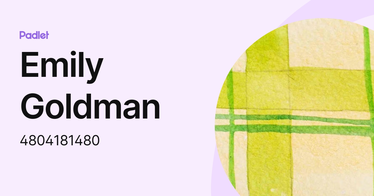 Emily Goldman (4804181480) profile | Padlet