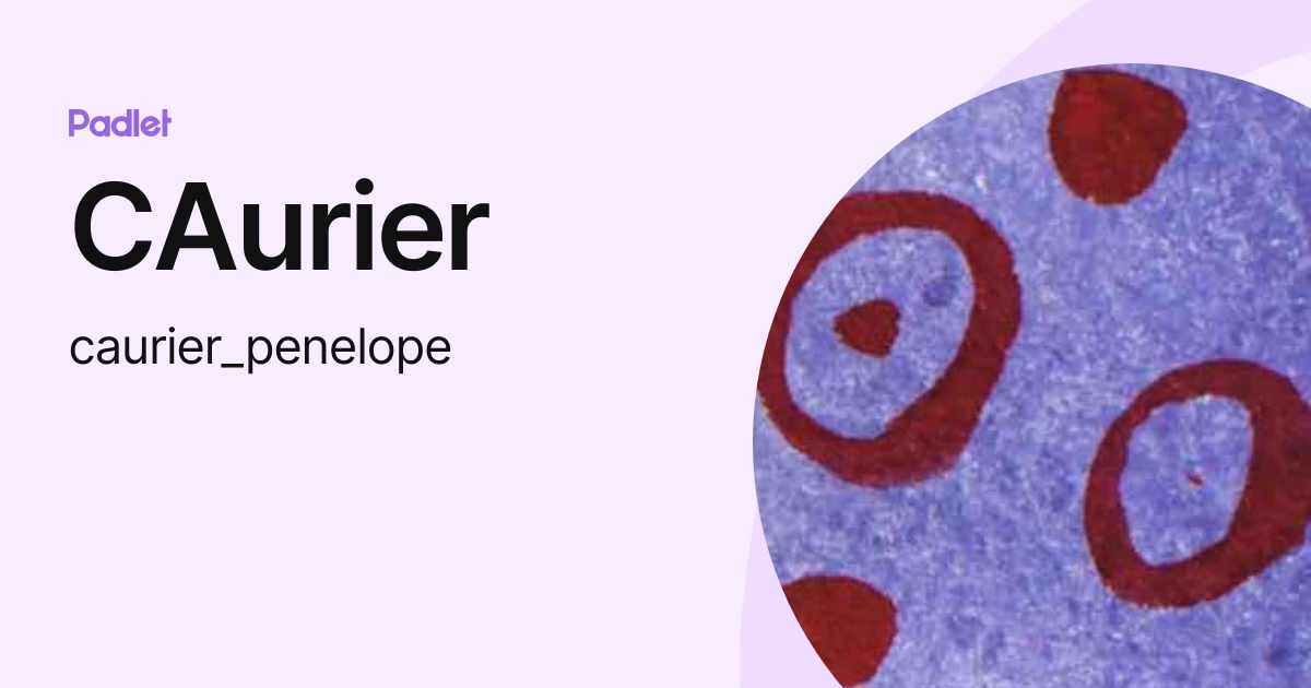 CAurier (caurier_penelope) profile | Padlet