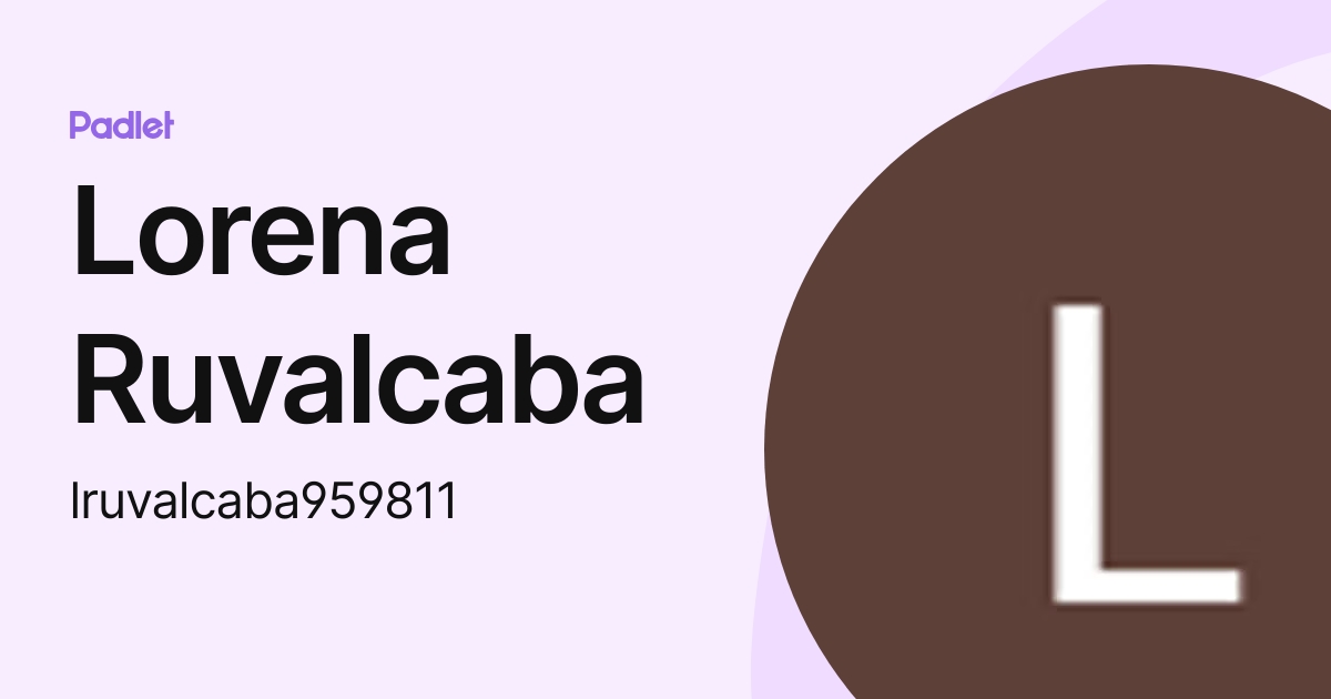 Lorena Ruvalcaba (lruvalcaba959811) profile | Padlet