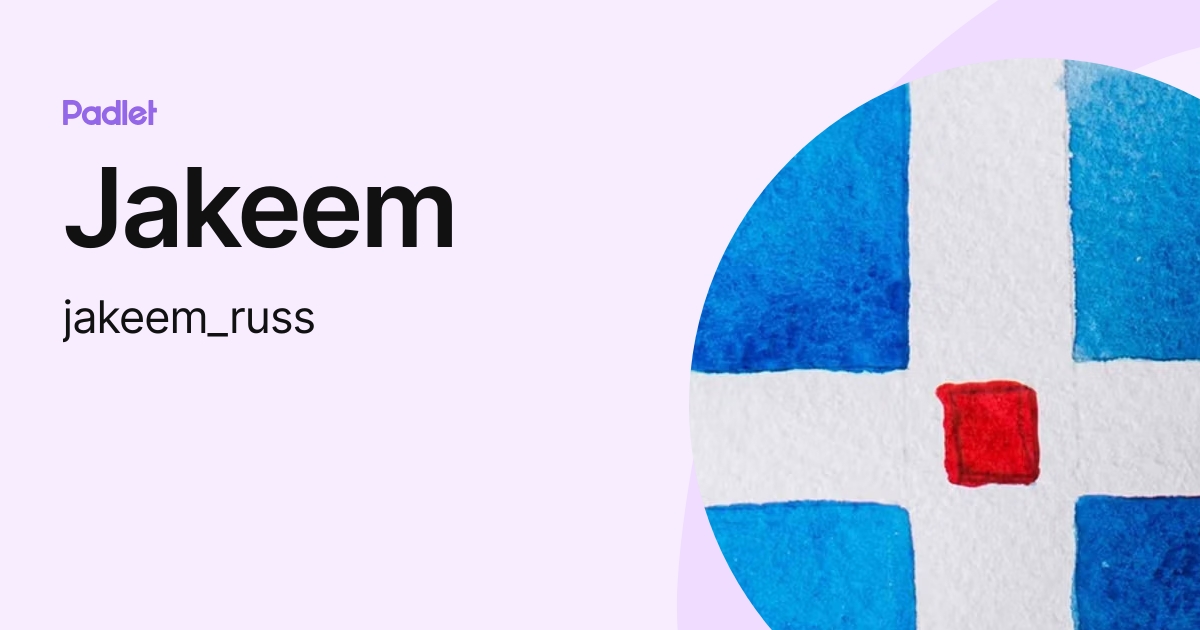 Jakeem (jakeem_russ) profile | Padlet