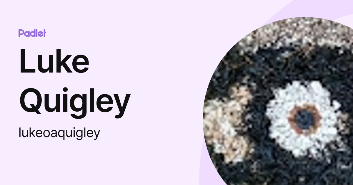 Luke Quigley (lukeoaquigley) profile | Padlet