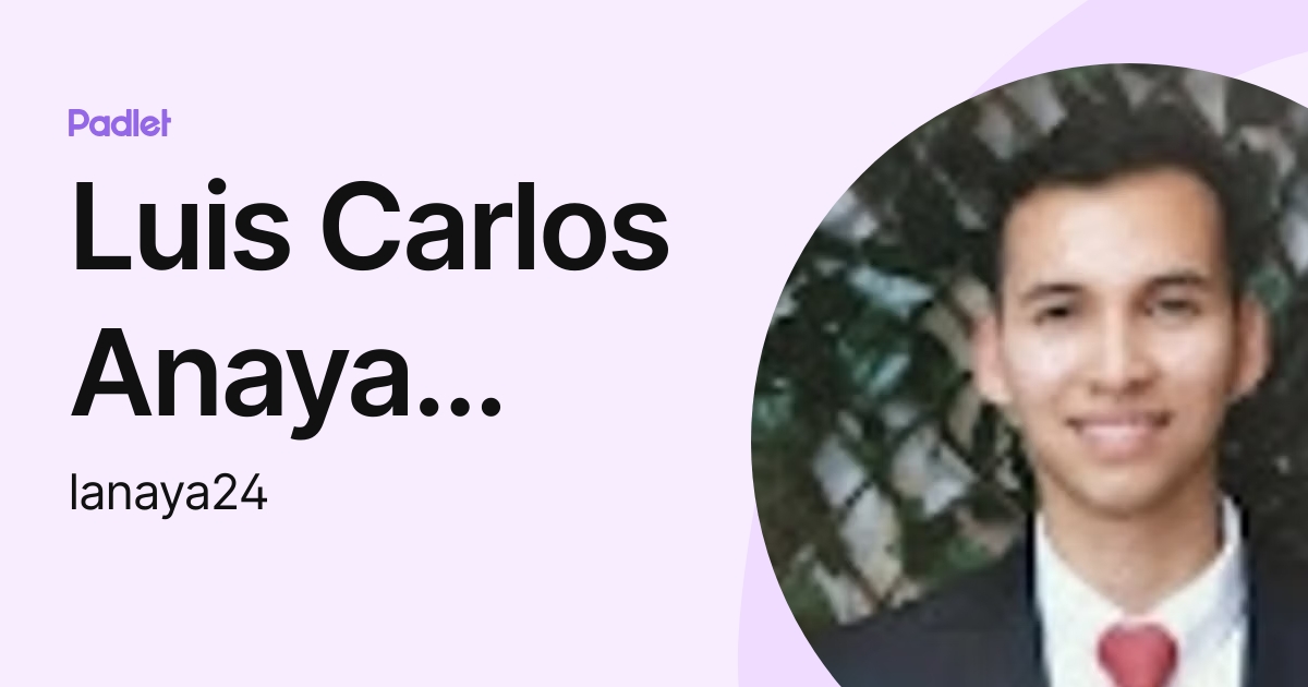 Luis Carlos Anaya Pineda (lanaya24) profile | Padlet