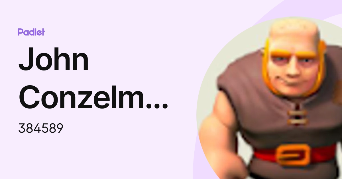 John Conzelman (384589) profile | Padlet