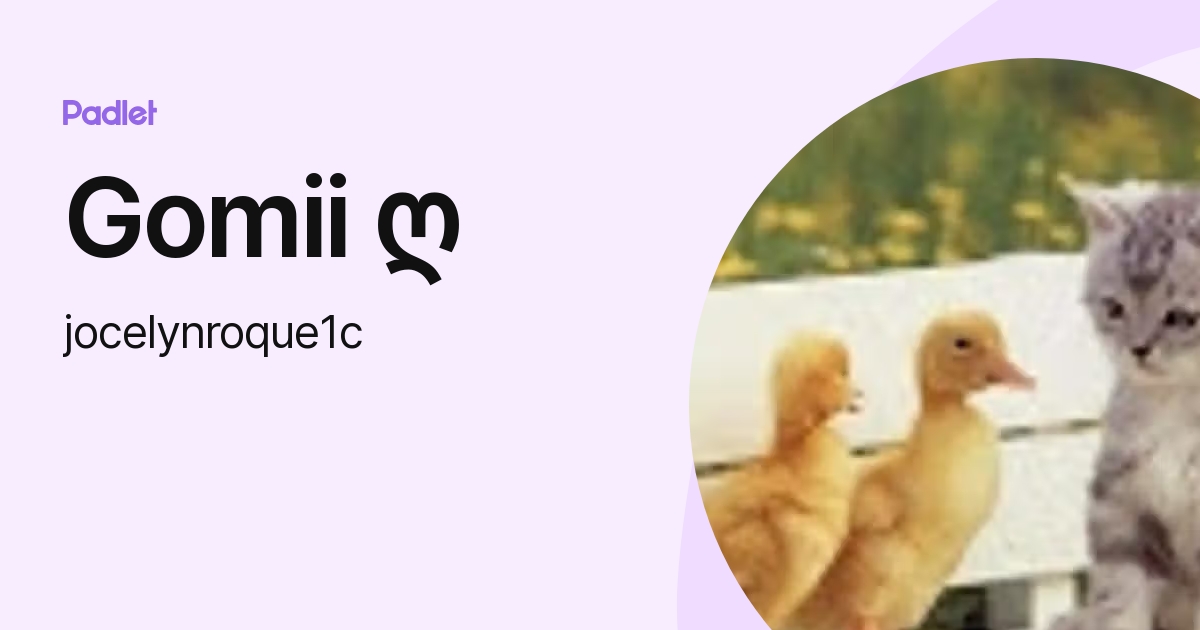 Gomii ღ (jocelynroque1c) profile | Padlet