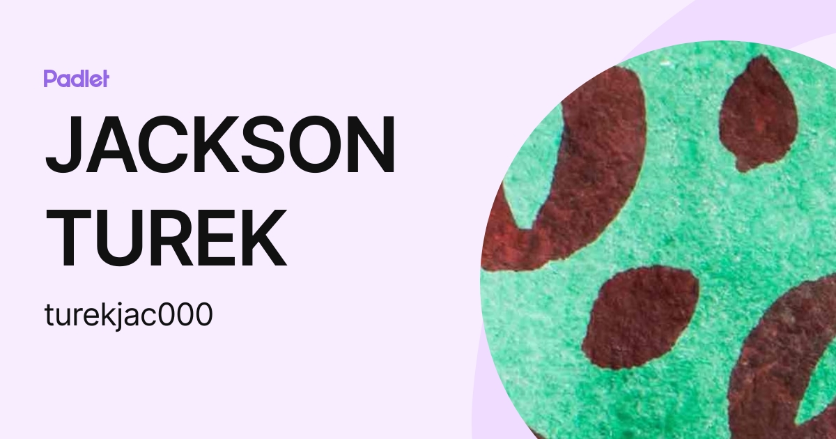 JACKSON TUREK (turekjac000) profile | Padlet