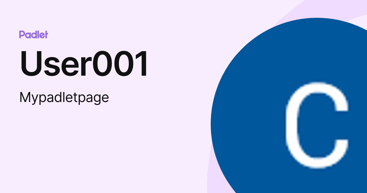 User001 Mypadletpage Profile Padlet