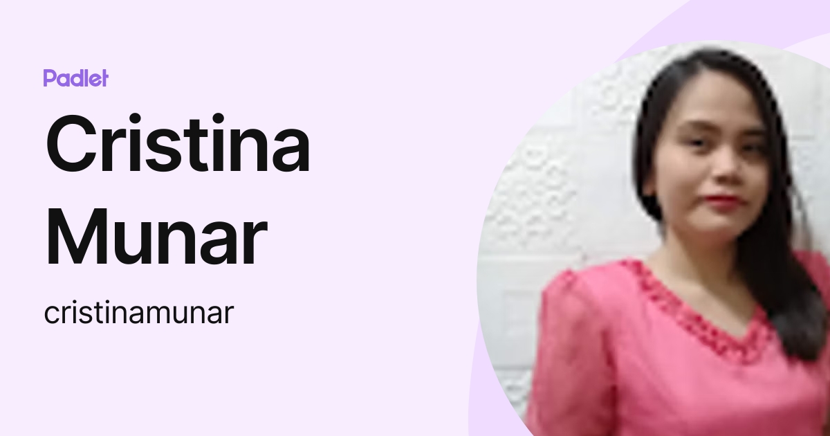 Cristina Munar (cristinamunar) profile | Padlet