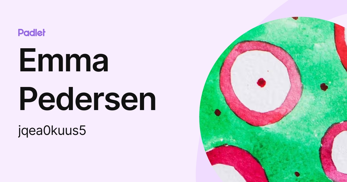 Emma Pedersen (jqea0kuus5) profile | Padlet