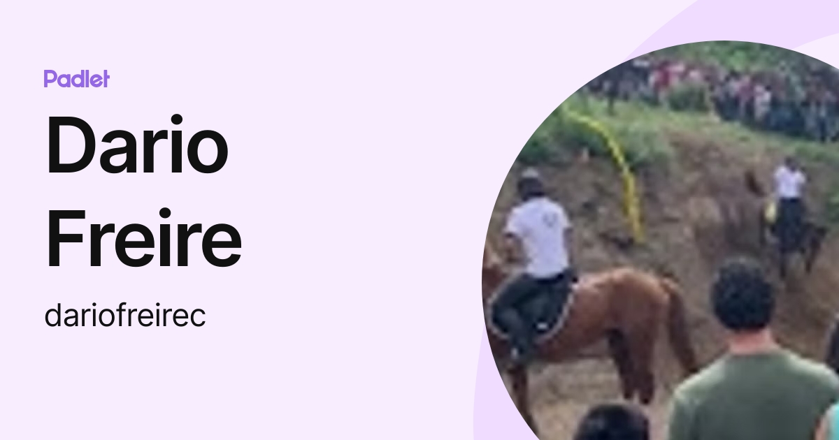Dario Freire (dariofreirec) profile | Padlet