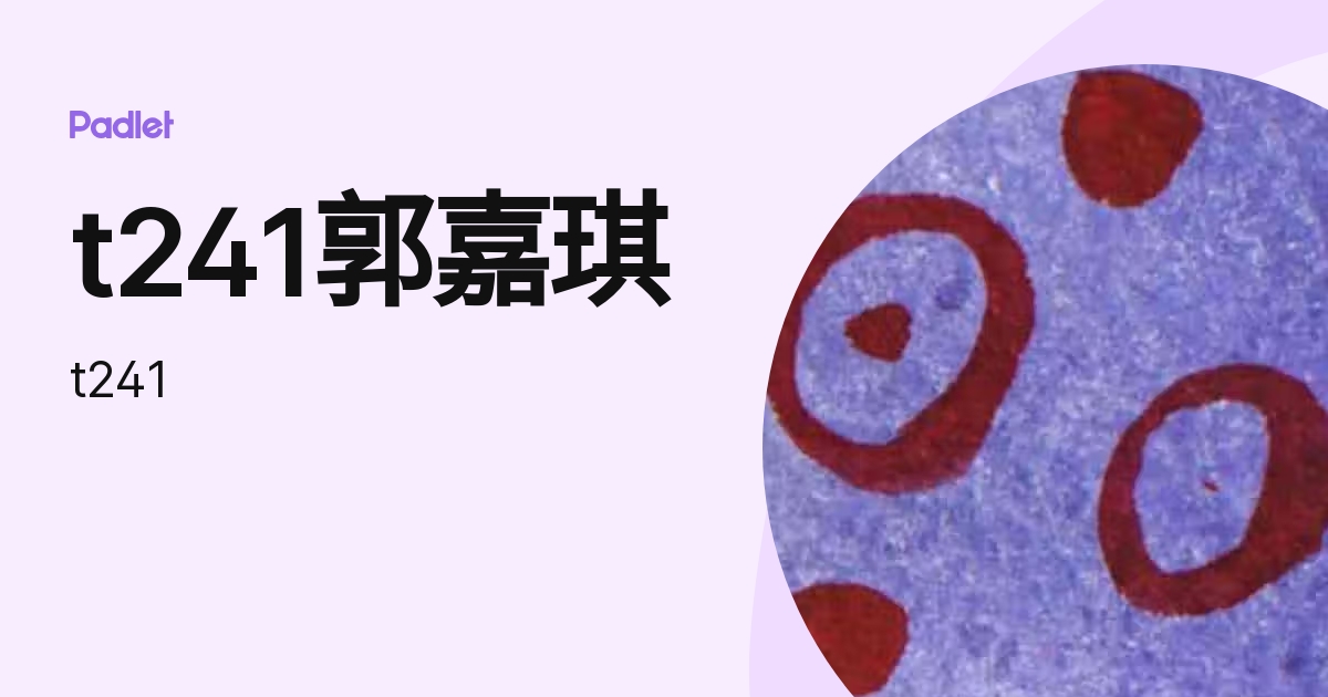 t241郭嘉琪 (t241) profile | Padlet