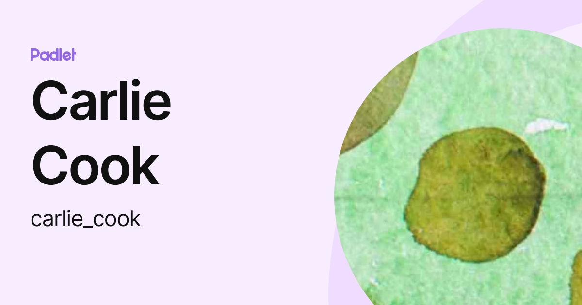 Carlie Cook (carlie_cook) profile | Padlet