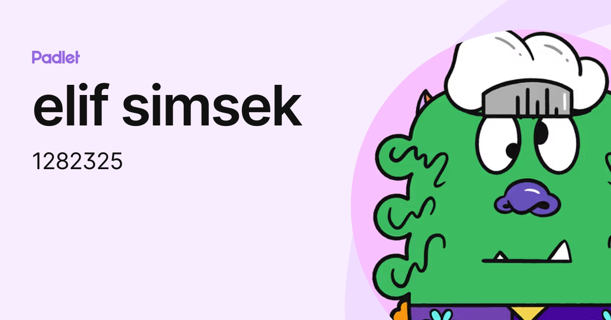 elif simsek (1282325) profile | Padlet