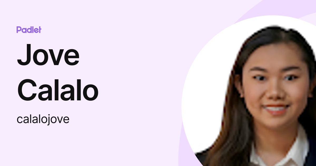 Jove Calalo (calalojove) profile | Padlet