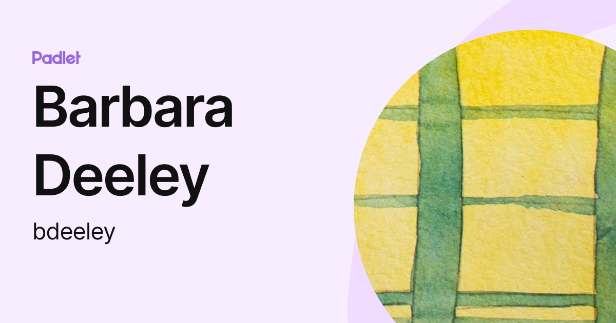 Barbara Deeley (bdeeley) profile | Padlet
