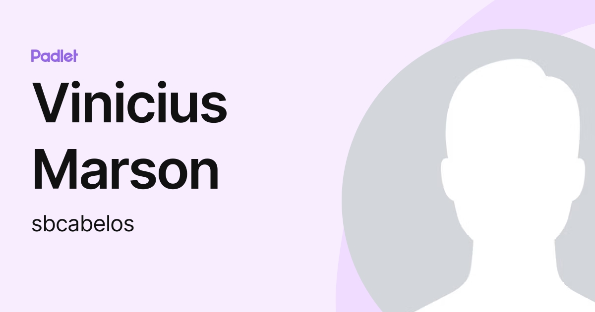 Vinicius Marson (sbcabelos) profile | Padlet