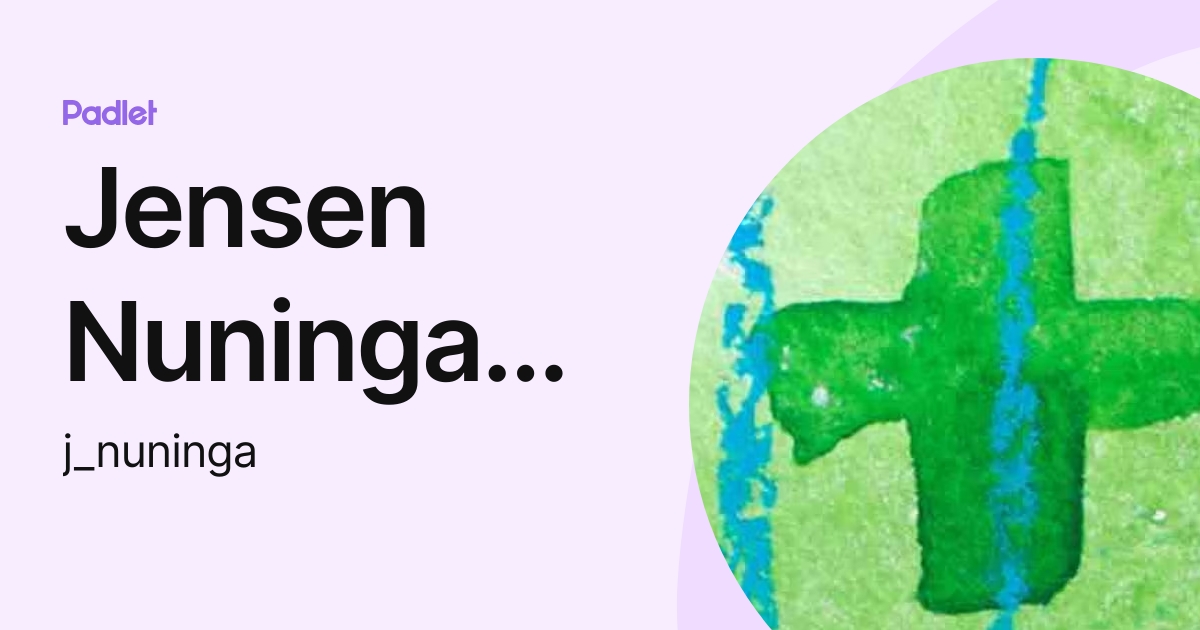 Jensen Nuninga (leerling) (j_nuninga) profile | Padlet