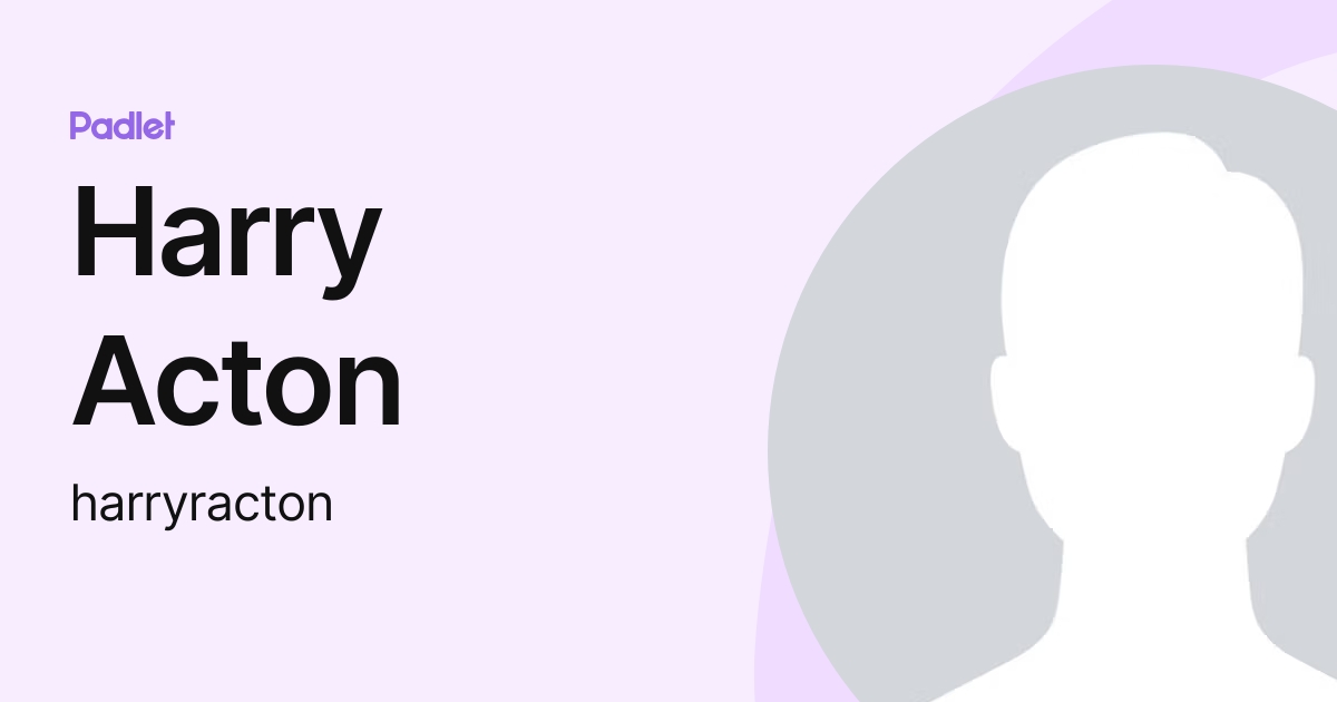 Harry Acton (harryracton) profile | Padlet