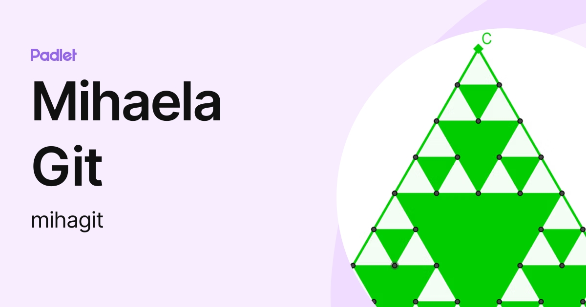 Mihaela Git (mihagit) profile | Padlet