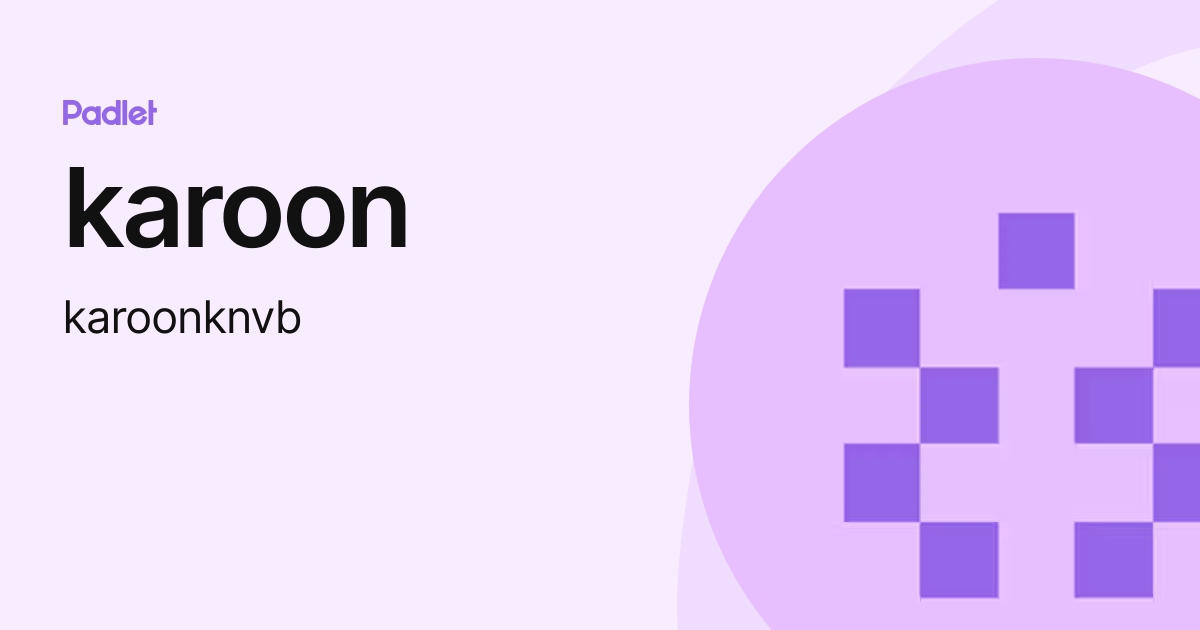 karoon (karoonknvb) profile | Padlet