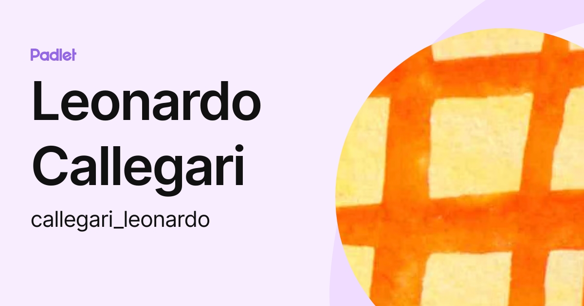 Leonardo Callegari (callegari_leonardo) profile | Padlet