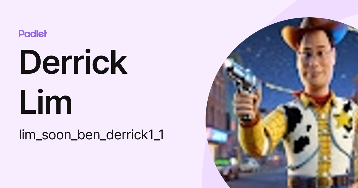 Derrick Lim (lim_soon_ben_derrick) profile | Padlet