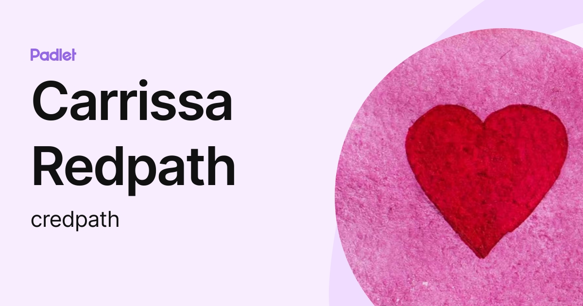 Carrissa Redpath (credpath) profile | Padlet