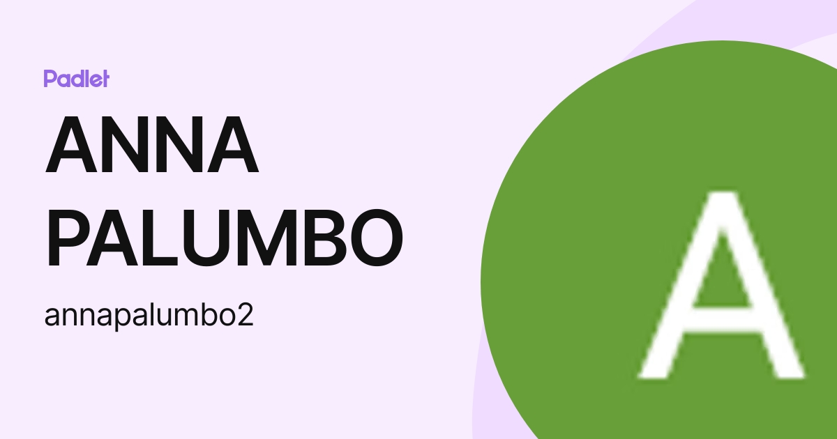 ANNA PALUMBO (annapalumbo2) profile | Padlet